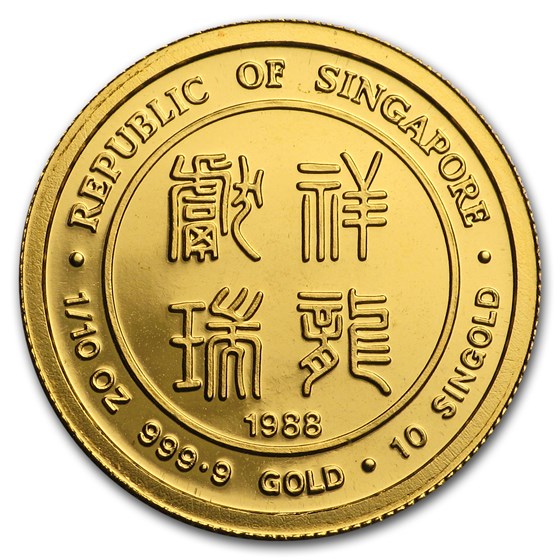 Buy 1988 1/10 oz Gold 10 Singold Year of the Dragon | APMEX