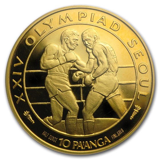 Buy 1988 Tonga 1/2 oz Proof Gold Seoul Olympics PR-69 PCGS | APMEX