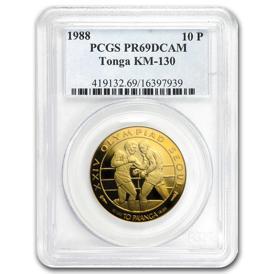Buy 1988 Tonga 1/2 oz Proof Gold Seoul Olympics PR-69 PCGS | APMEX