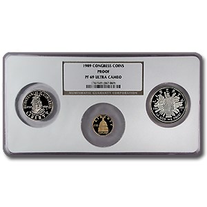 Buy 1989 3-Coin Commem Congressional Proof Set PF-69 NGC (Uni-Holder ...