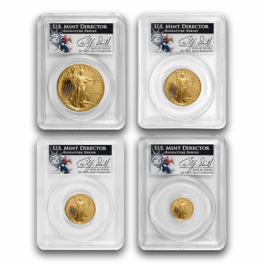 Buy 1989 4-Coin Proof Gold Eagle Set PR-69 DCAM PCGS (Diehl Signed) | APMEX