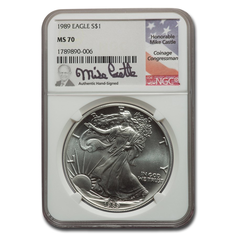 Buy 1989 American Silver Eagle MS-70 NGC (Castle) | APMEX
