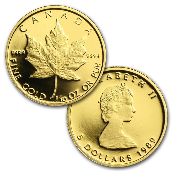 Buy 3-Coin 1989 Canadian Platinum/Gold/Silver Maple Leaf Proof Set | APMEX