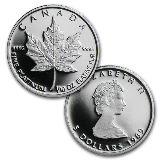 Buy 3-Coin 1989 Canadian Platinum/Gold/Silver Maple Leaf Proof Set | APMEX