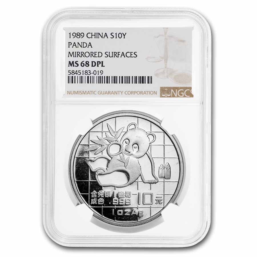 Buy 1989 China 1 oz Silver Panda MS-68 DPL NGC | APMEX