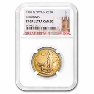 Buy 1989 Great Britain 1/2 oz Gold Britannia PF-69 | APMEX