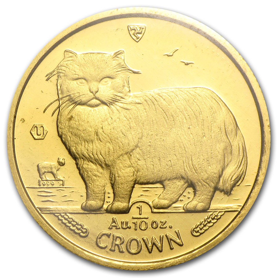 Buy 1989 Isle of Man 1/10 oz Gold Persian Cat | APMEX