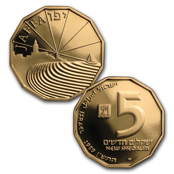 Buy 1989 Israel 3-Coin Gold & Silver Jaffa Sites of Holy Land Set | APMEX