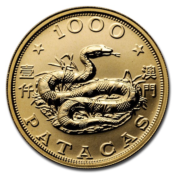 Buy 1989 Macau Gold 1000 Patacas Snake BU | APMEX