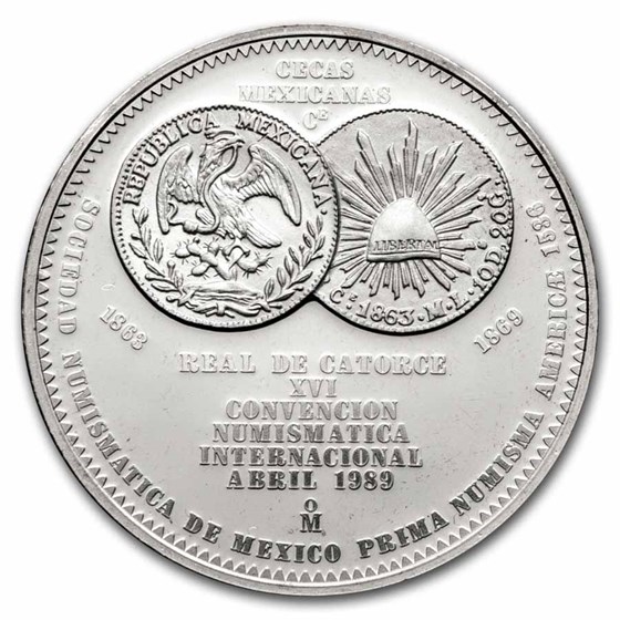 1989 Mexico International Numismatic Convention 2-Coin Proof Set