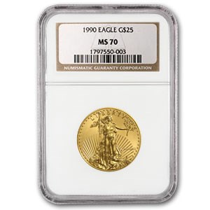 Buy 1990 1/2 oz American Gold Eagle MS-70 NGC | APMEX