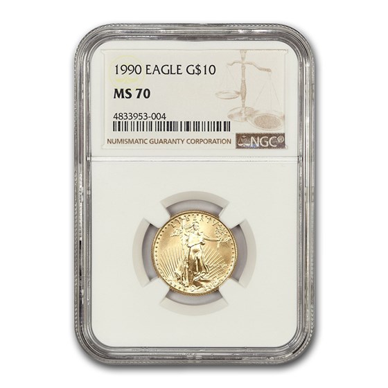 Buy 1990 1/4 oz American Gold Eagle MS-70 NGC | APMEX
