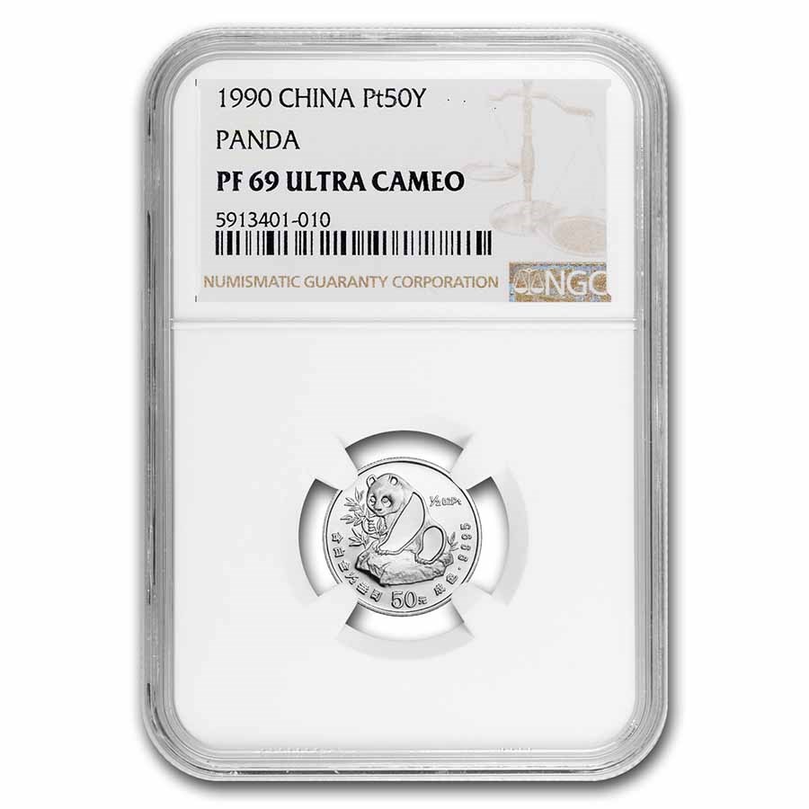 Buy 1990 China 1/2 oz Proof Platinum Panda PF-69 NGC | APMEX