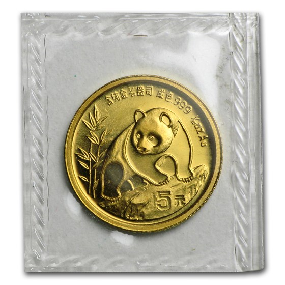 Buy 1990 China 1/20 oz Gold Panda Large Date BU (Sealed) | APMEX