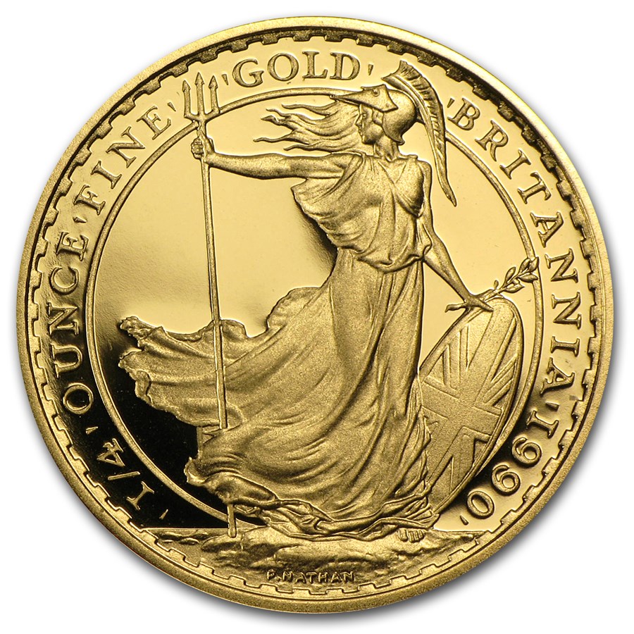 Buy 1990 Great Britain 1/4 oz Proof Gold Britannia | APMEX