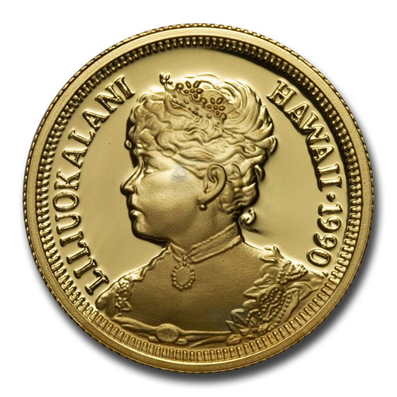 Buy 1990 Hawaii 5-Coin Liliuokalani Gold Proof Set | APMEX