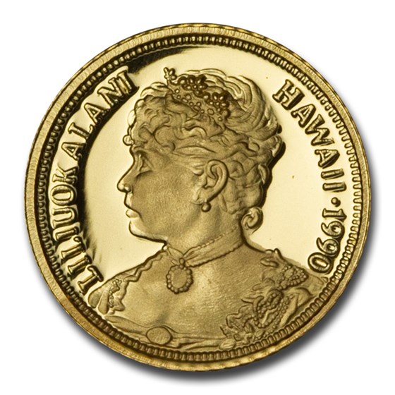 Buy 1990 Hawaii 5-Coin Liliuokalani Gold Proof Set | APMEX