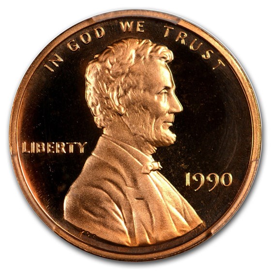 Buy 1990 Lincoln Cent No S PR-68 DCAM PCGS (Red) | APMEX
