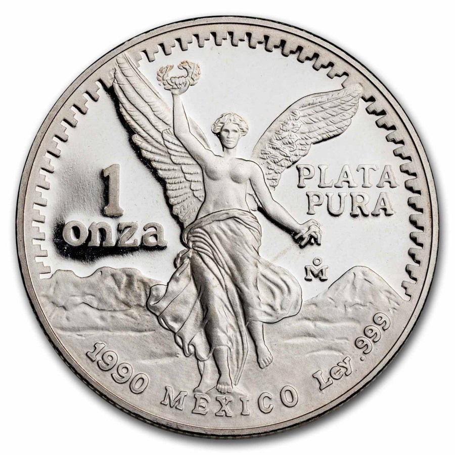 Buy 1990 Mexican 1 oz Silver Libertad Proof (Coin Only) | APMEX