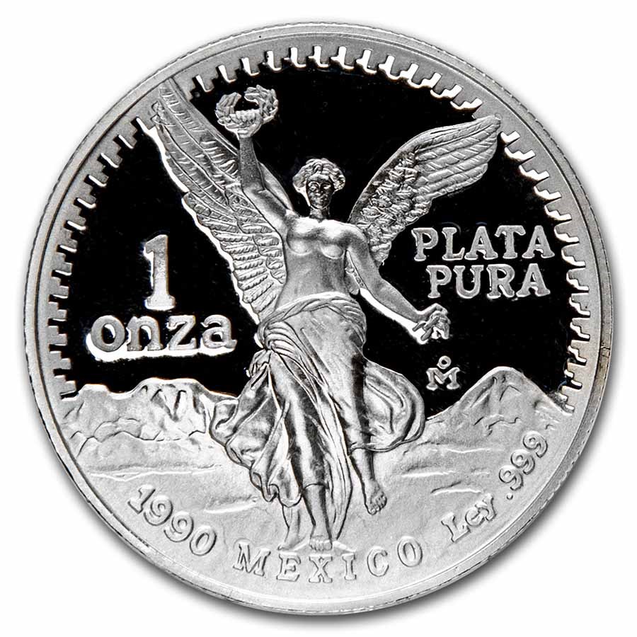 Buy 1990 Mexican 1 oz Silver Libertad Proof (Spotted) | APMEX