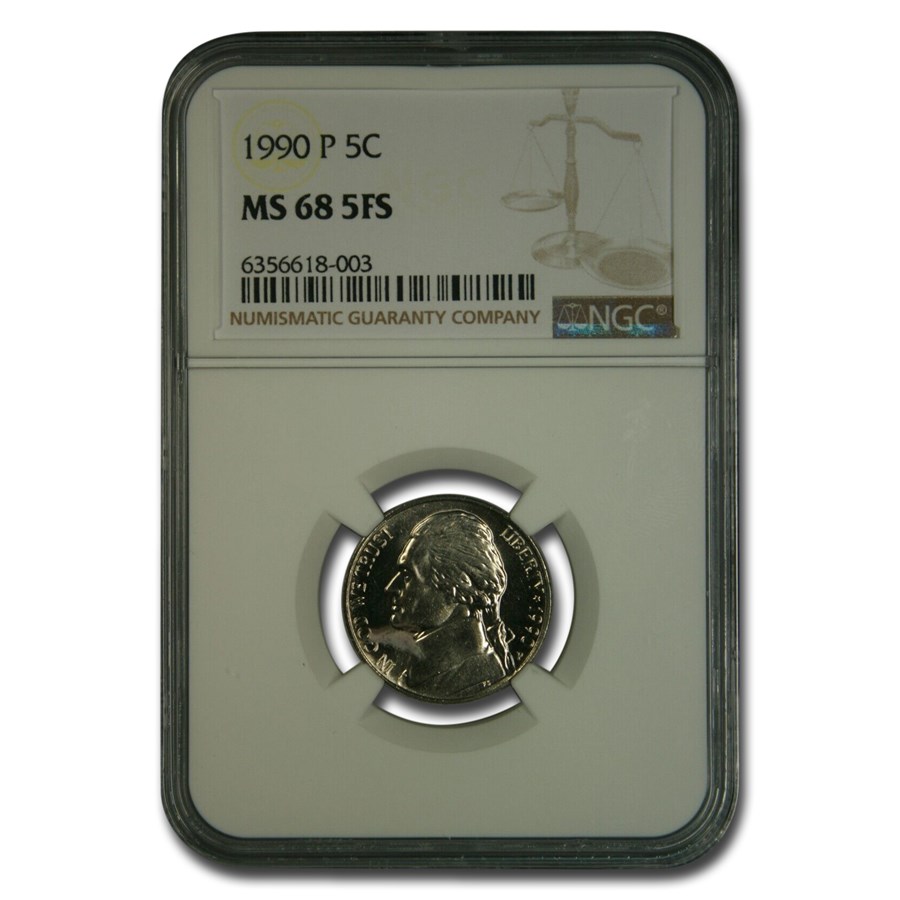 Buy 1990-P Jefferson Nickel MS-68 NGC FS | APMEX