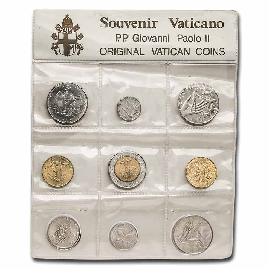 Buy 1990 Vatican City Pope John Paul II 9-Coin Souvenier Set BU | APMEX