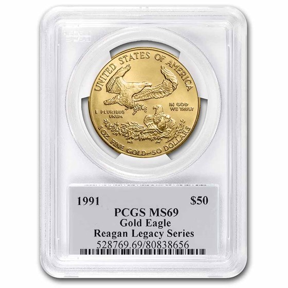 Buy 1991 1 oz American Gold Eagle MS-69 PCGS (Reagan) | APMEX