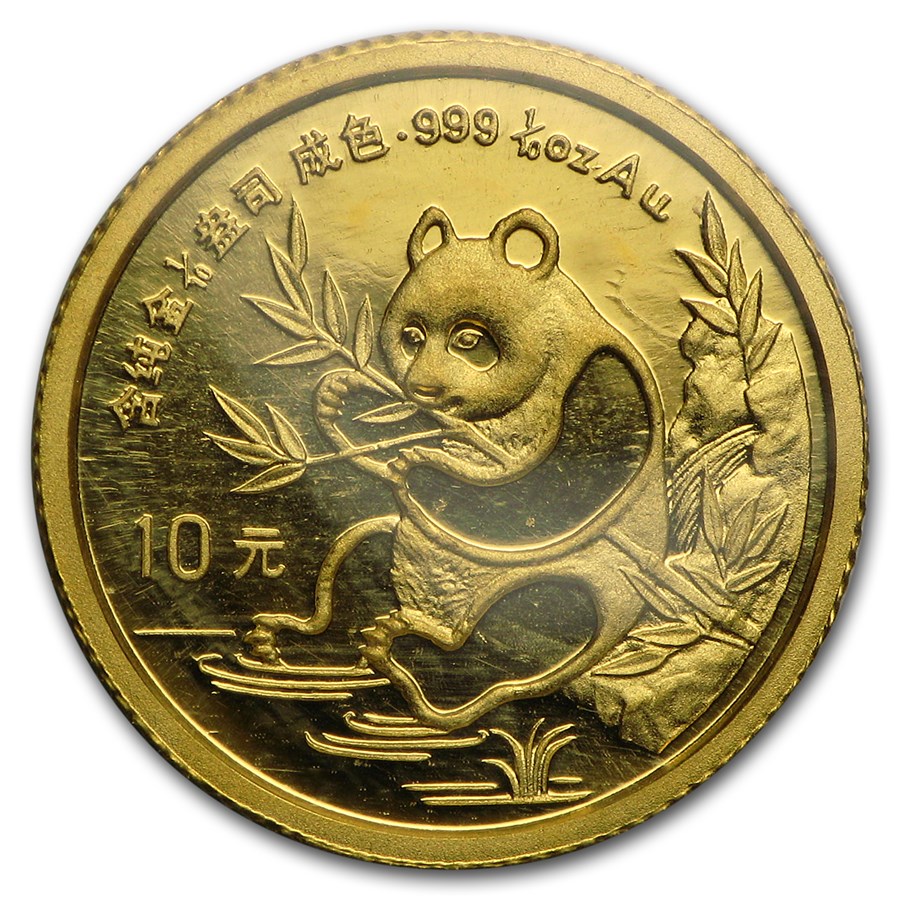 Buy 1991 China 1/10 oz Gold Panda Small Date BU (Sealed) | APMEX