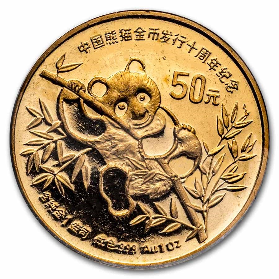 Buy 1991 1 oz Gold Panda 10th Anniv Proof (Piedfort) | APMEX