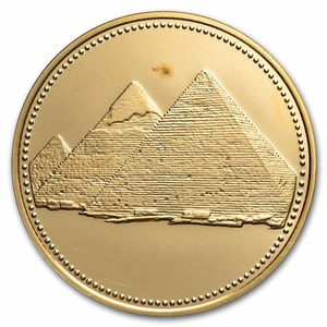 1991-FM Egypt Proof Gold 100 Pound Pyramids of Giza