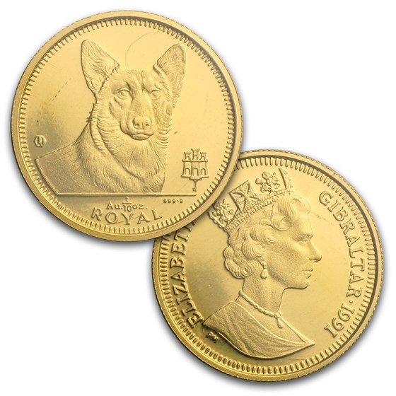 Buy 1991 Gibraltar 5-Coin Gold Welsh Corgi Set BU | APMEX