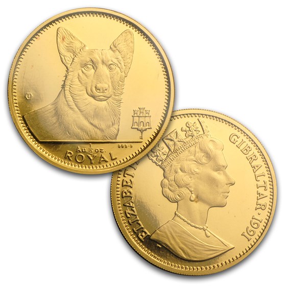 Buy 1991 Gibraltar 5-Coin Gold Welsh Corgi Set BU | APMEX
