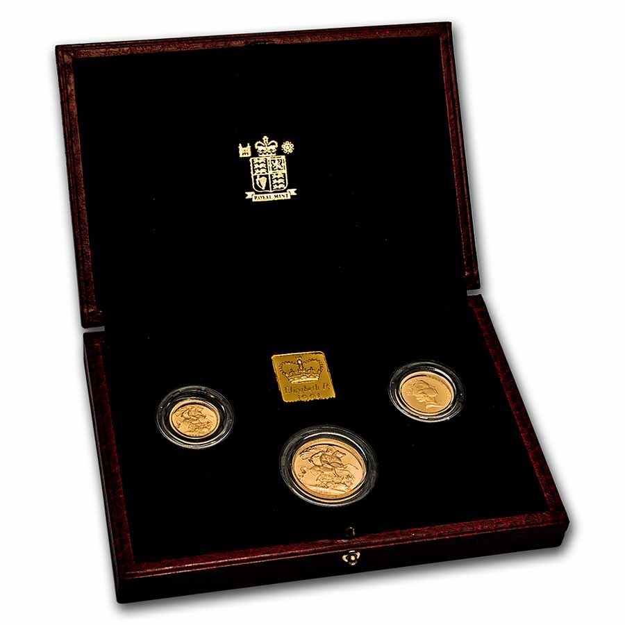 Buy 1991 Great Britain 3-Coin Gold Sovereign Proof Set | APMEX