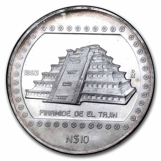 1992-1994 Mexico Pre-Columbian Series Silver 12-Coin Set BU