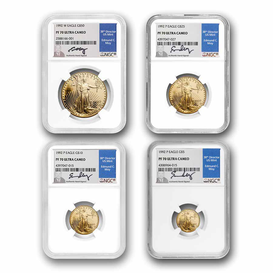 Buy 1992 4-Coin Proof American Gold Eagle Set PF-70 NGC (Moy) | APMEX