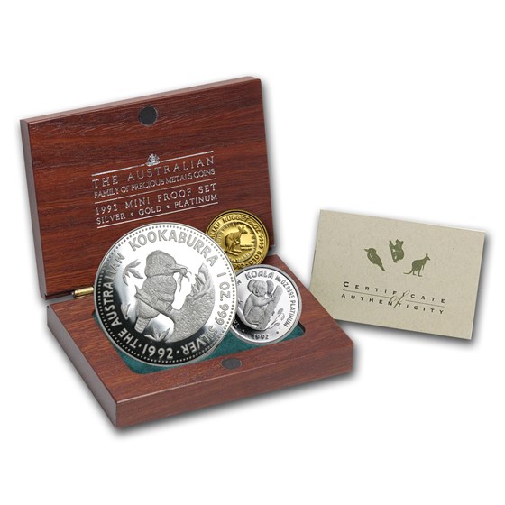 Buy 1992 Australia 3-Coin Family of Precious Metals Proof Set | APMEX