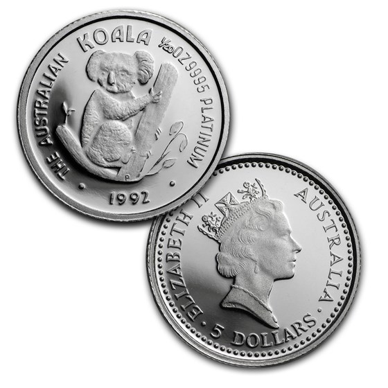 Buy 1992 Australia 5-Coin Platinum Koala Proof Set (1.9 oz) | APMEX