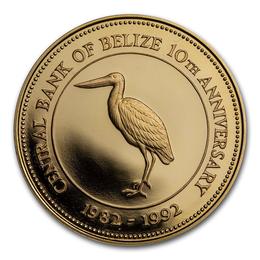 Buy 1992 Belize Gold $250 Dollars 10th Anniv of Central Bank Prf | APMEX