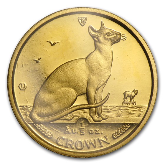 Buy 1992 Isle of Man 1/5 oz Gold Siamese Cat | APMEX