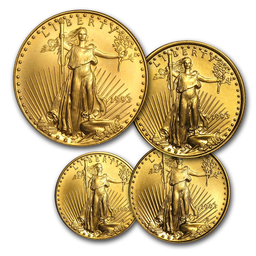 Buy 1993 4-Coin American Gold Eagle Set BU | APMEX