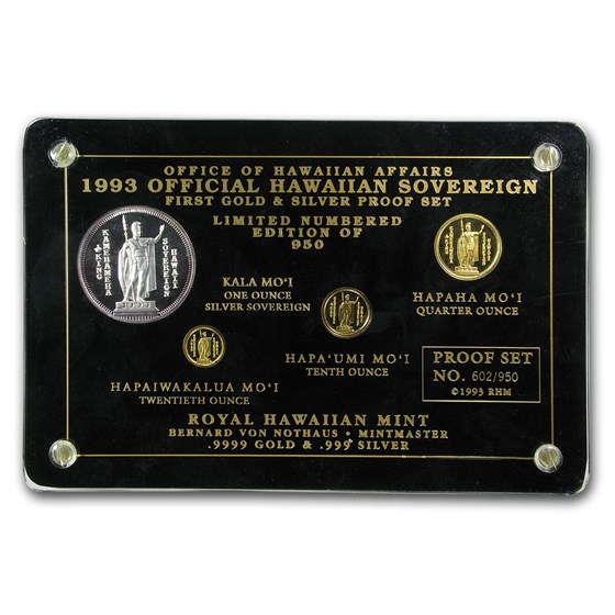 Buy 1993 4-Piece Hawaiian Gold & Silver Proof Set | APMEX