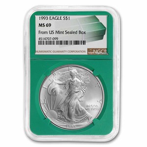 Buy 1993 American Silver Eagle MS-69 NGC (Green Holder) | APMEX