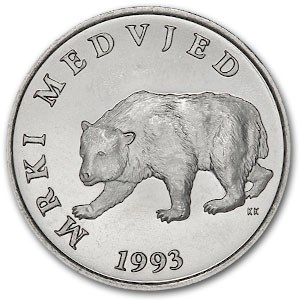 Buy 1993 Croatia 5 Kuna Marten Brown Bear BU | APMEX