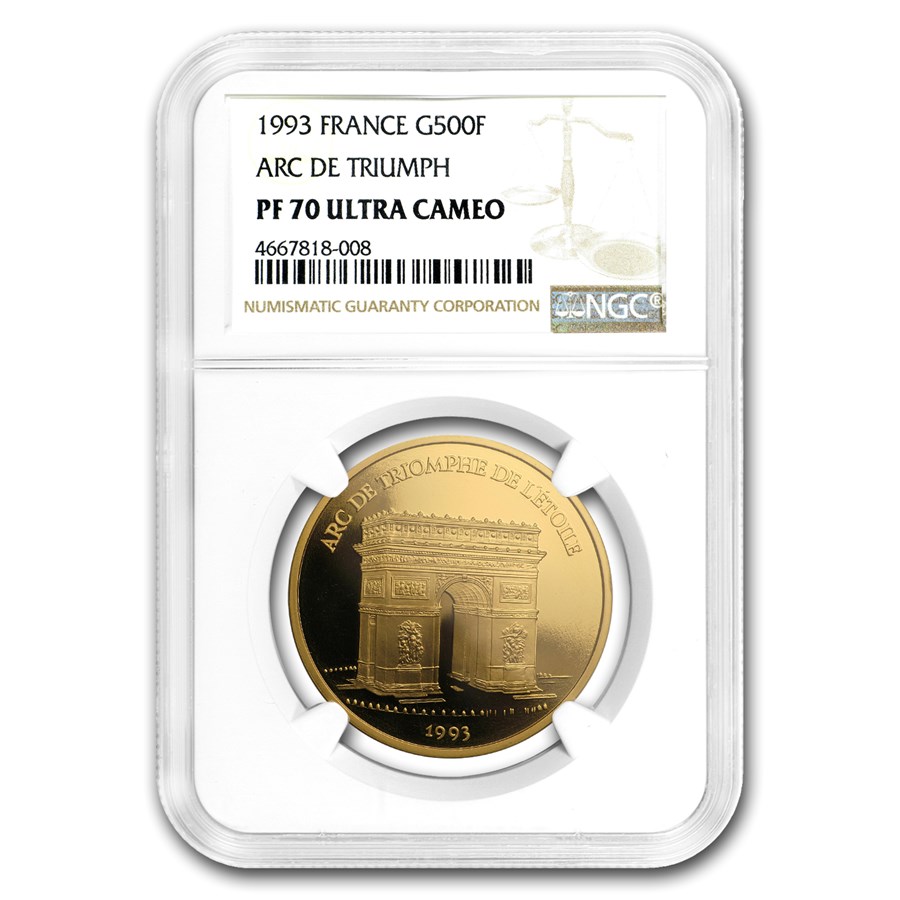 Buy 1993 France Proof Gold 500 Francs Arc De Triumph PF-70 NGC | APMEX