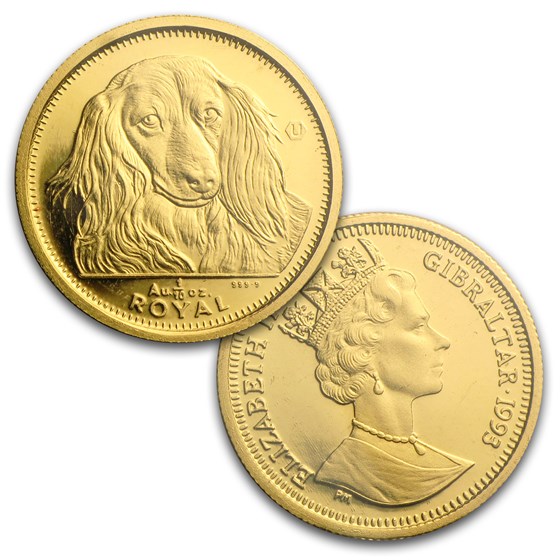 Buy 1993 Gibraltar 5-Coin Gold Long Haired Dachshund Set BU | APMEX