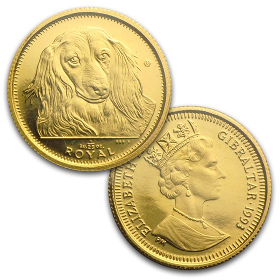 Buy 1993 Gibraltar 5-Coin Gold Long Haired Dachshund Set BU | APMEX