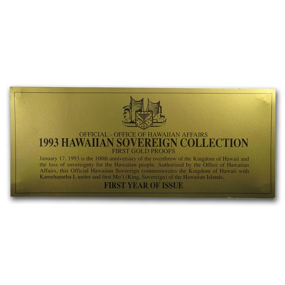 Buy 1993 Hawaii 5-Coin King Kamehameha Gold Proof Set | APMEX