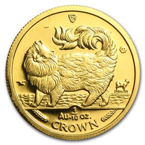 Buy 1993 Isle of Man 1/10 oz Gold Maine Coon Cat BU | APMEX