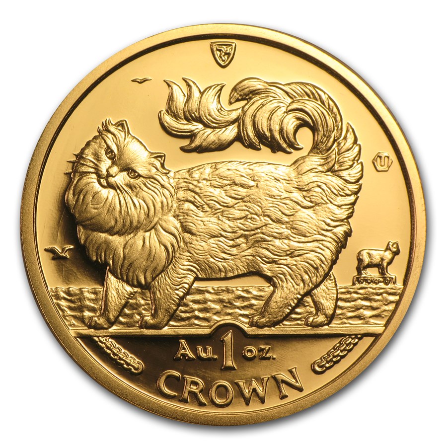 Buy 1993 Isle of Man 1 oz Gold Maine Coon Cat BU | APMEX