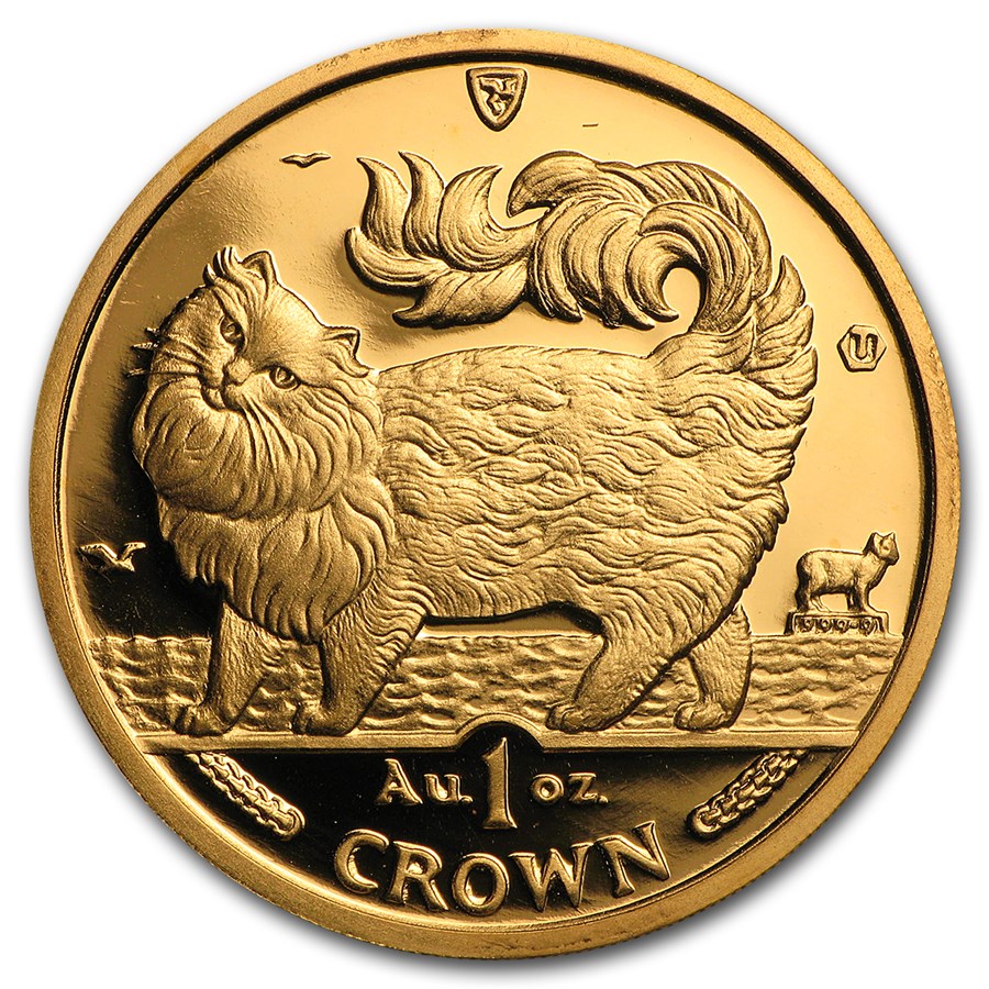 Buy 1993 Isle of Man 1 oz Gold Maine Coon Cat Proof | APMEX